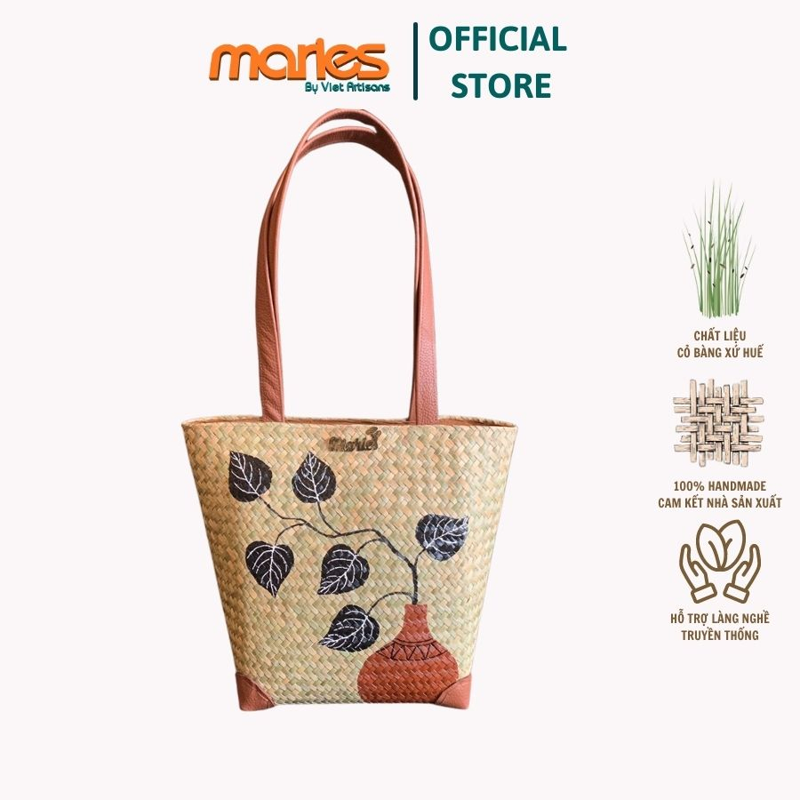 Túi cỏ bàng nữ MARIES Gladys, form túi đứng, mang nhẹ, thân thiện môi ...