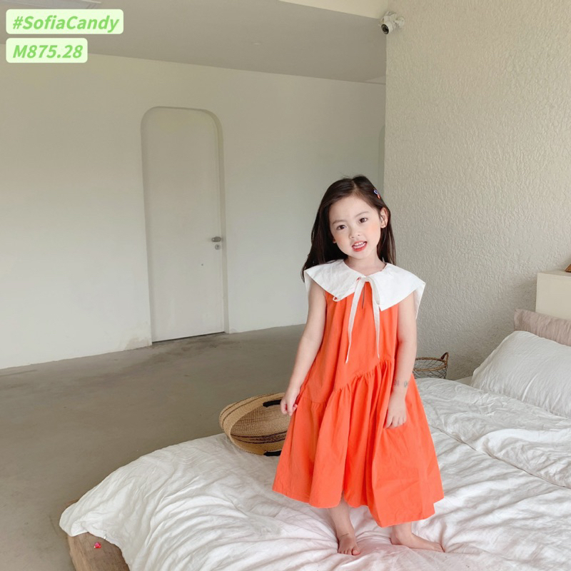 HTK- Váy cam cổ thuỷ thủ Sofia Candy size 12/18m-10y | Shopee Việt Nam