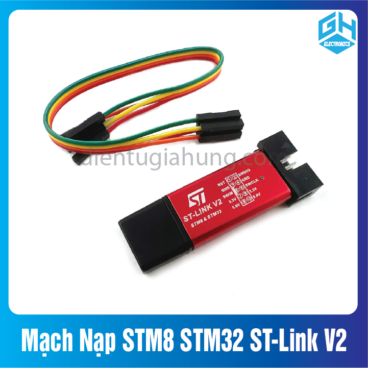 1 Bộ Mạch Nạp STM8 STM32 ST-Link V2 là mạch nạp có kích thước nhỏ gọn ...