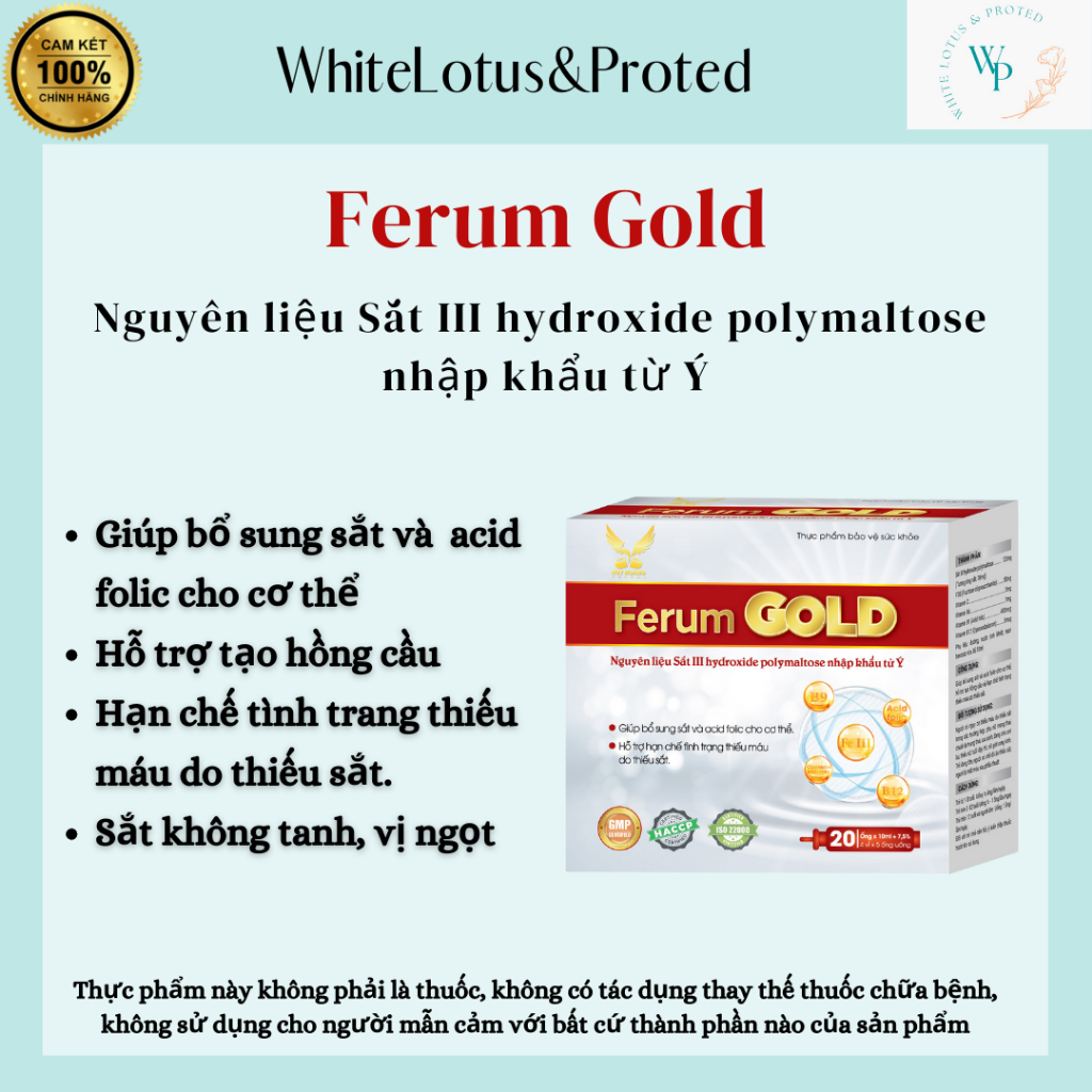 FERUM GOLD - Siro Bổ Sung Sắt Không Tanh (H/20 ống) | Shopee Việt Nam