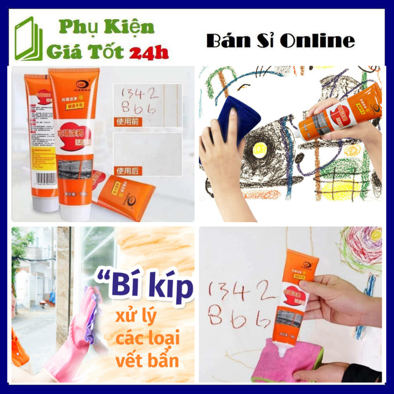 Chai Tẩy Làm Sạch Vết Bẩn Trên Tường 180g, Kem Tẩy Xóa Vết Bẩn Trên ...