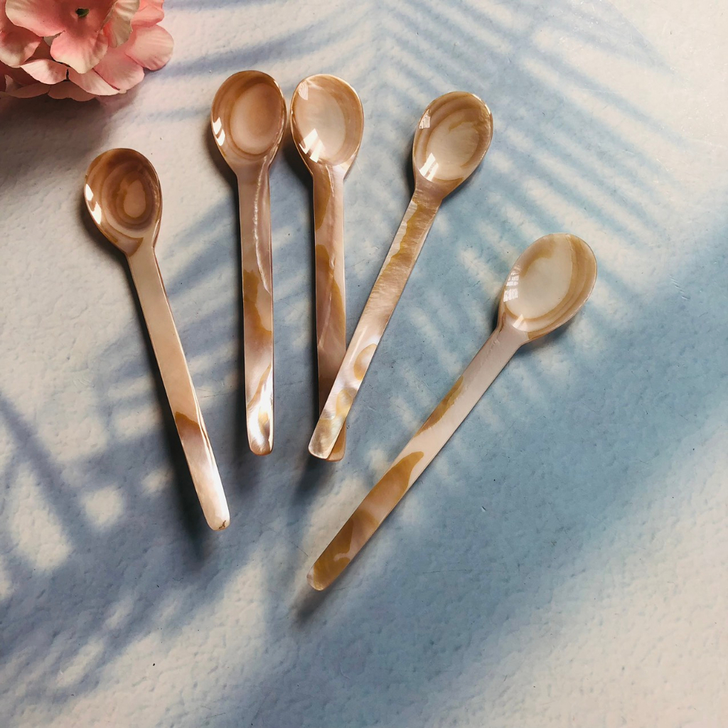 Thìa Trai Hồng 14cm, Thìa Muỗng Thủ Công Làm Thủ Công, Phụ Kiện Bàn Ăn ...