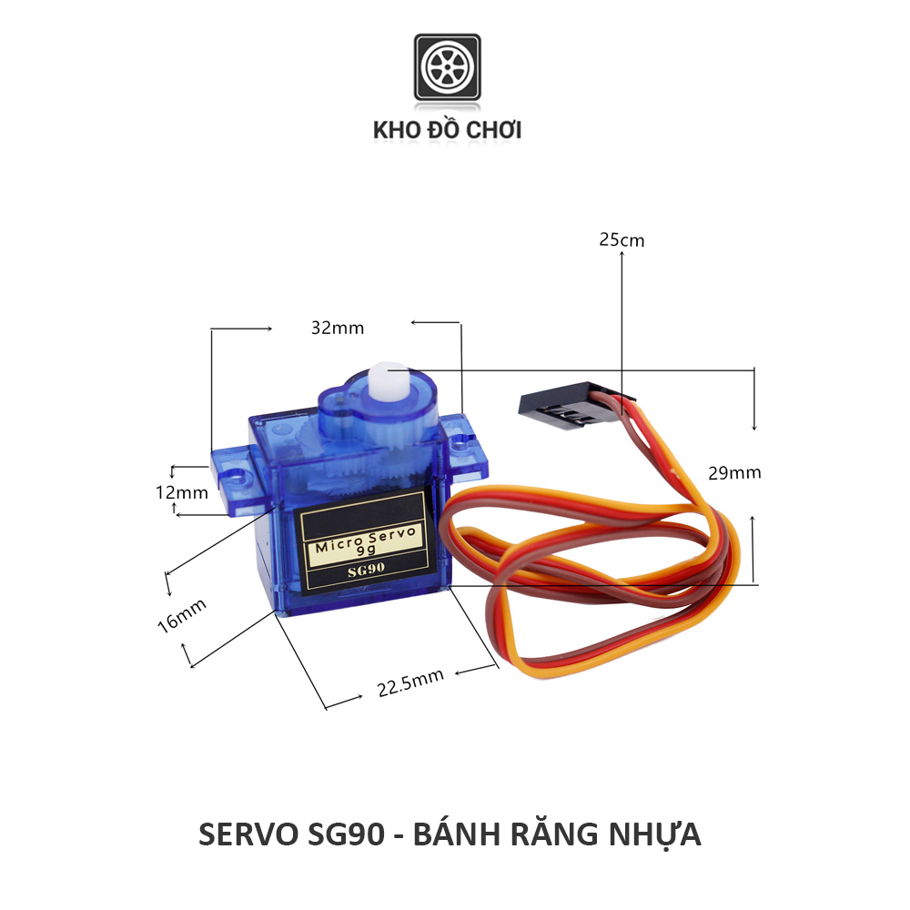 Servo xanh SG90 - Bánh răng nhựa (1.8Kg) | Shopee Việt Nam