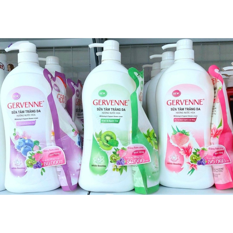 Sữa Tắm Tinh Chất Sữa Dê Gervenne 900 g tặng kèm túi ST 380 g | Shopee ...
