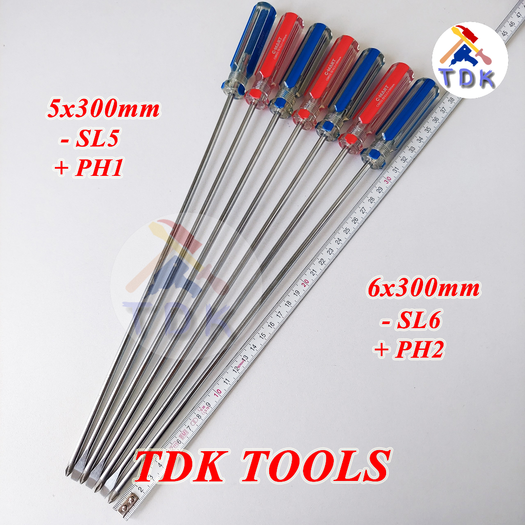 Tua vít bake, tô vít 4 cạnh, 2 cạnh dài 300mm C-Mart C0032 bằng thép CR ...