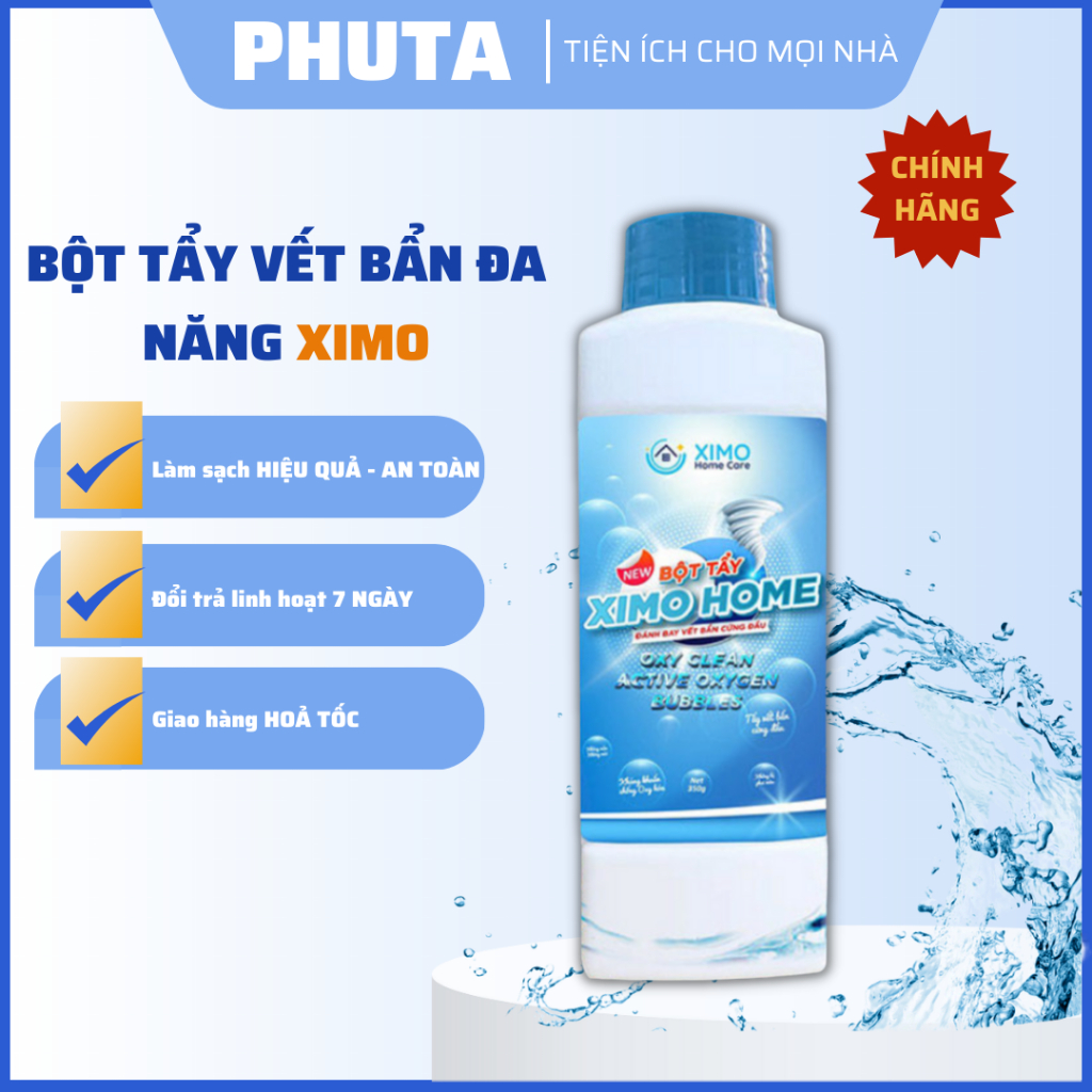 Bột tẩy vết bẩn đa năng OxiClean Ximo Home, thuốc tẩy vết bẩn, nấm mốc ...