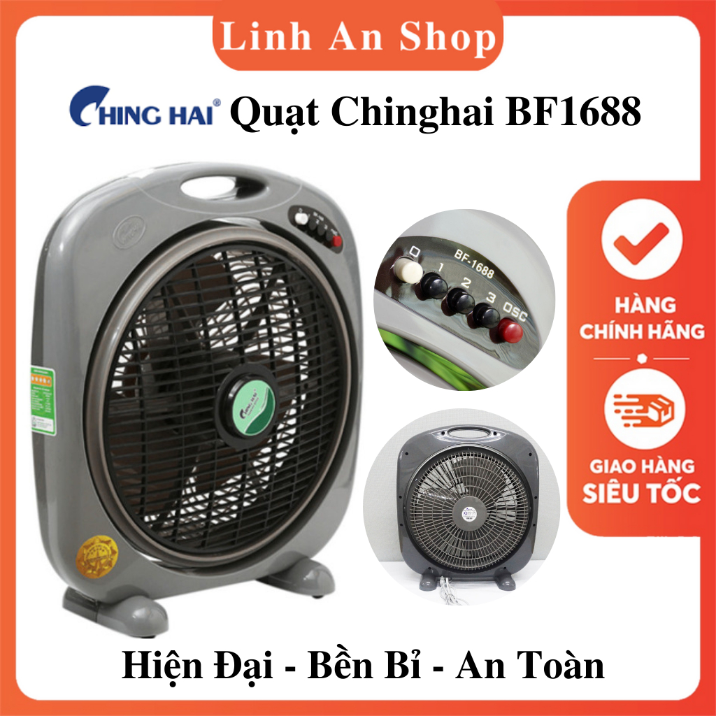 Quạt Chinghai BF168 - BF1688 - Quạt Hộp Cao Cấp - Kiểu Dáng Hiện Đại - Làm Mát Nhanh - Sử Dụng ...