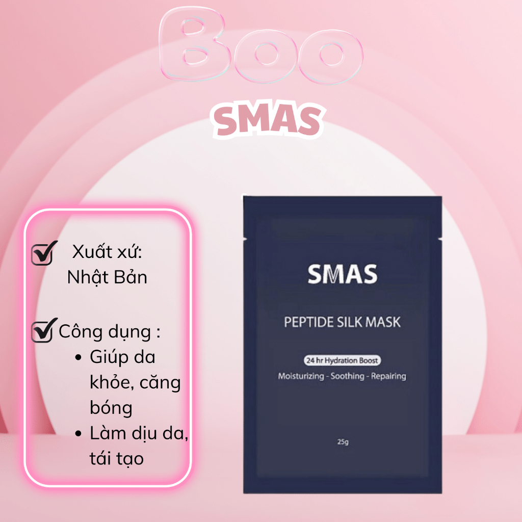 MẶT NẠ PHỤC HỒI SMAS PEPTIDE SILK MASK (1 mask) | Shopee Việt Nam