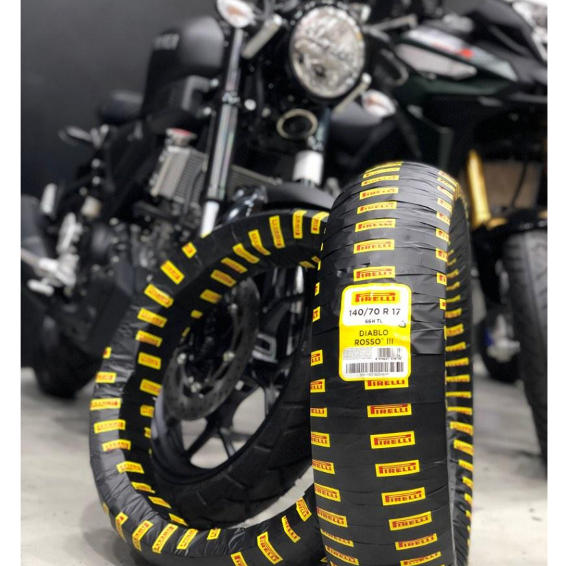 (90/80-17 & 140/70-R17) Cặp vỏ Pirelli Diablo Rosso Sport 90/80-17 và Pirelli Diablo Rosso III ...