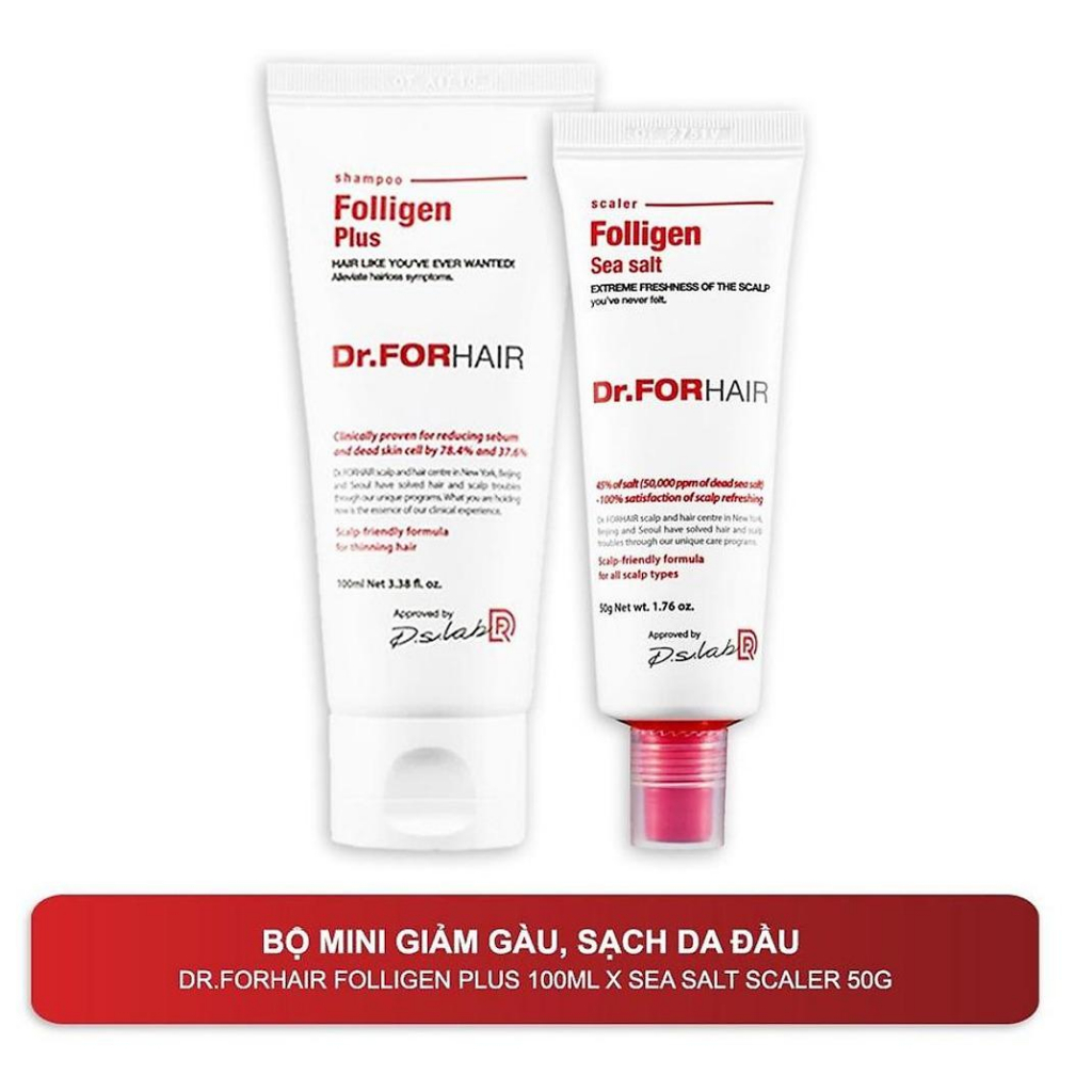 Bộ dầu gội đầu+muối ttbc giảm rụng tóc, giảm gàu, sạch da đầu của Dr ...