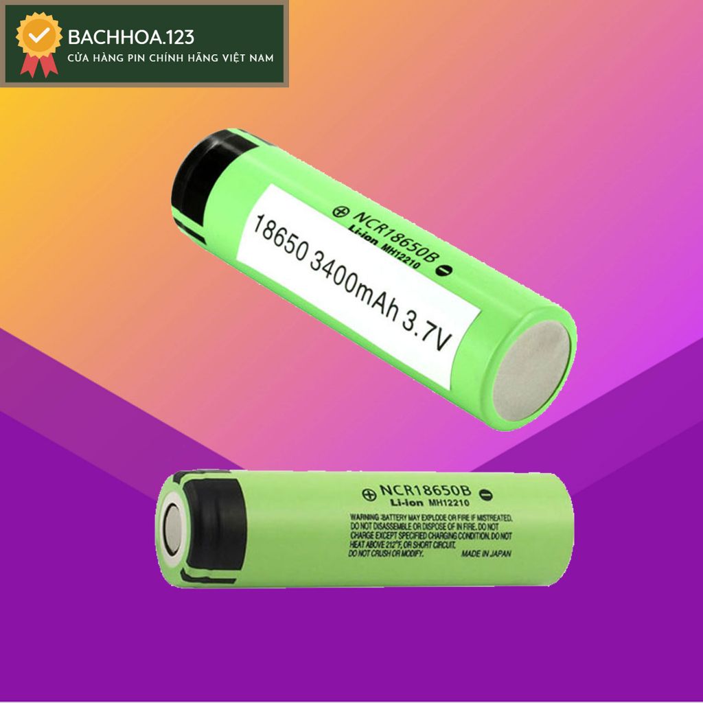 Pin sạc NCR18650B 3.7v Panasonic 3400mAh Discharge 10A chính hãng | Shopee Việt Nam