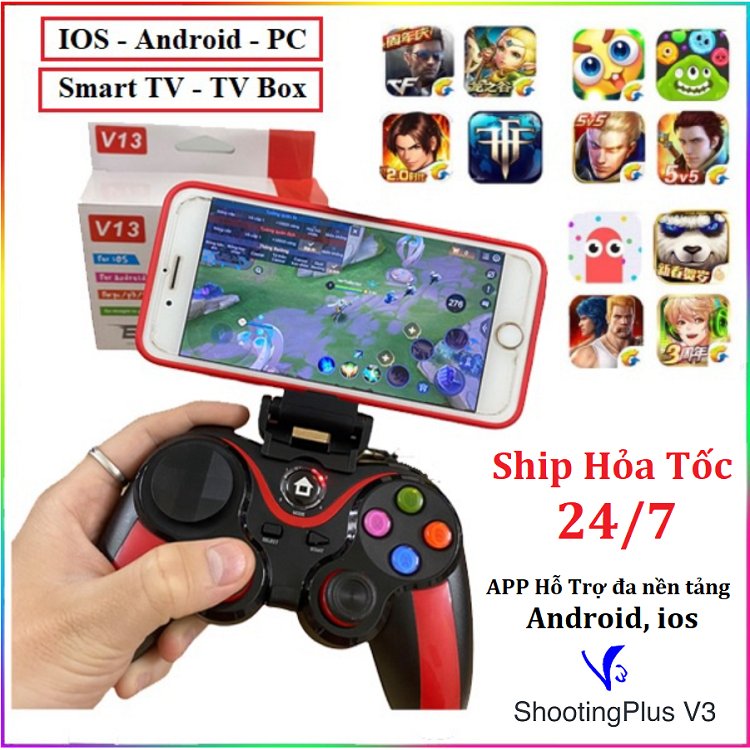 Tay Game V13 Kết Nối Bluetooth, Dùng Cho Điện Thoại, Smartphone /IP/IOS ...