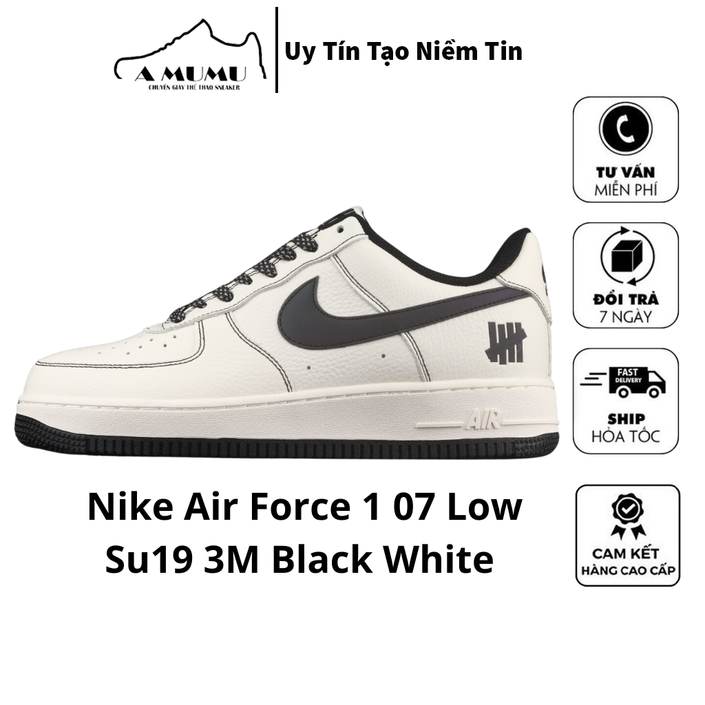 Giày Thể Thao Af1 Gray Low Black White Giày Af1 Trắng Vệt Phản Quang ...