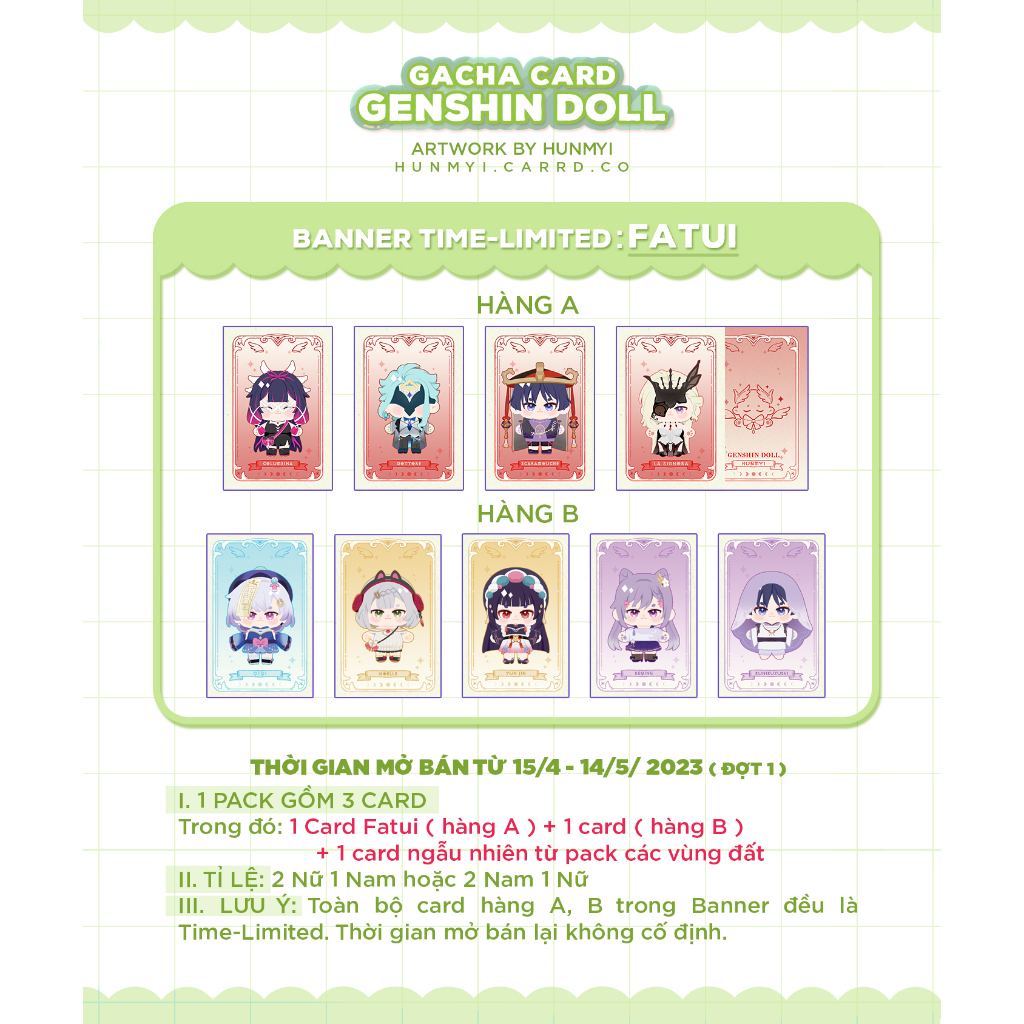 Gacha Card Genshin Doll - Artist: Hunmyi | Shopee Việt Nam