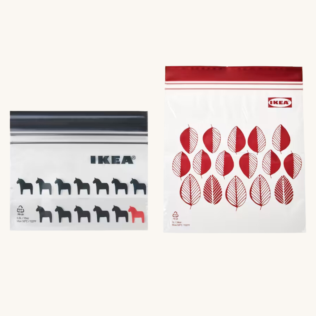 Hộp 25 túi zip lock thực phẩm 2.5L 1L và 0.3L IKEA | Shopee Việt Nam