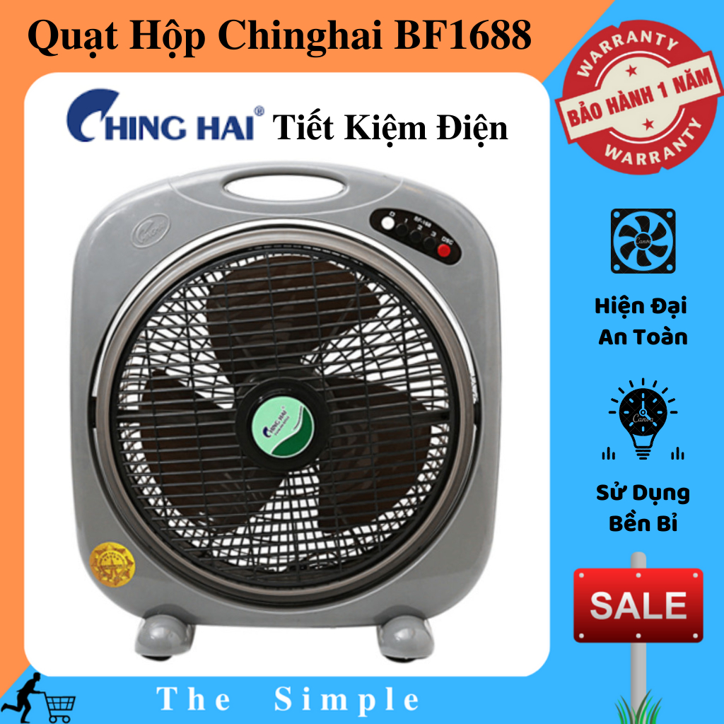 Quạt Chinghai BF1688 - BF168 Chính Hãng - Công suất lớn - Làm Mát Nhanh - 3 Chế Độ Gió - Sử Dụng ...