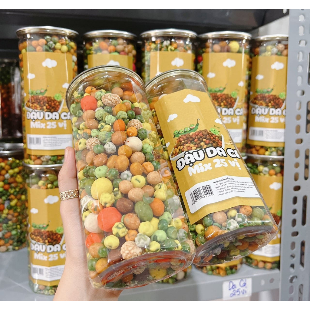 ĐẬU DA CÁ MIX 25 VỊ HỦ PET 930ML - 500G | Shopee Việt Nam