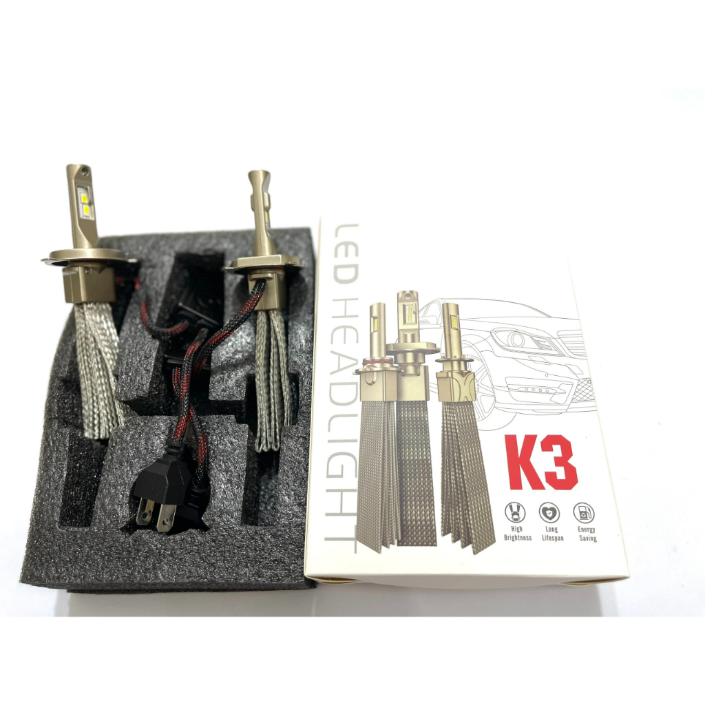 Đèn pha led k3 chân h4 chính hãng bảo hành 1 năm lắp cho xe máy và ô tô sáng siêu mạnh LOẠI ...