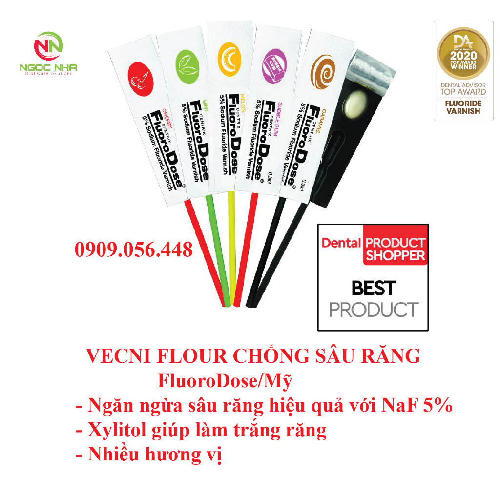 Gel bôi vecni flour chống sâu răng FluoroDose giúp ngăn ngừa sâu răng ...