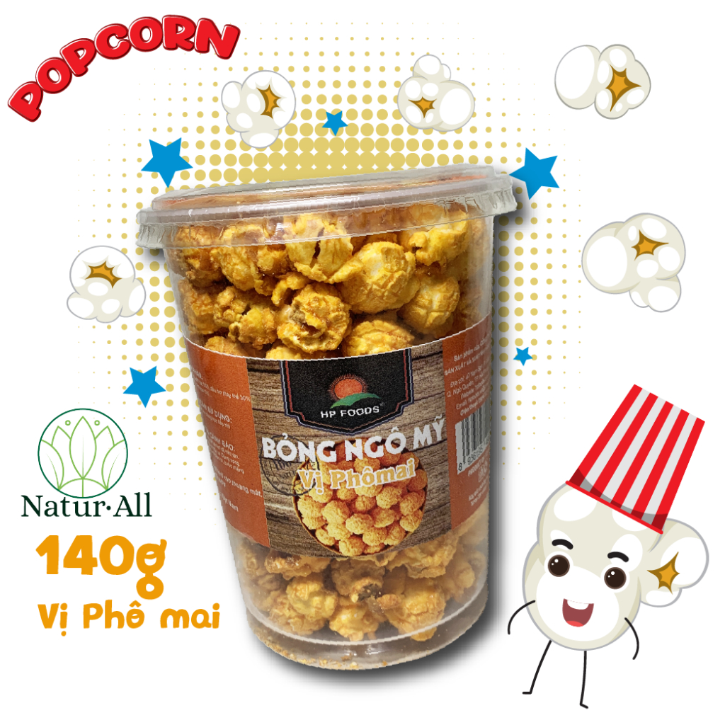Bỏng ngô (popcorn) Mỹ ăn liền HPFoods vị Phô mai hộp lớn 140g | Shopee ...