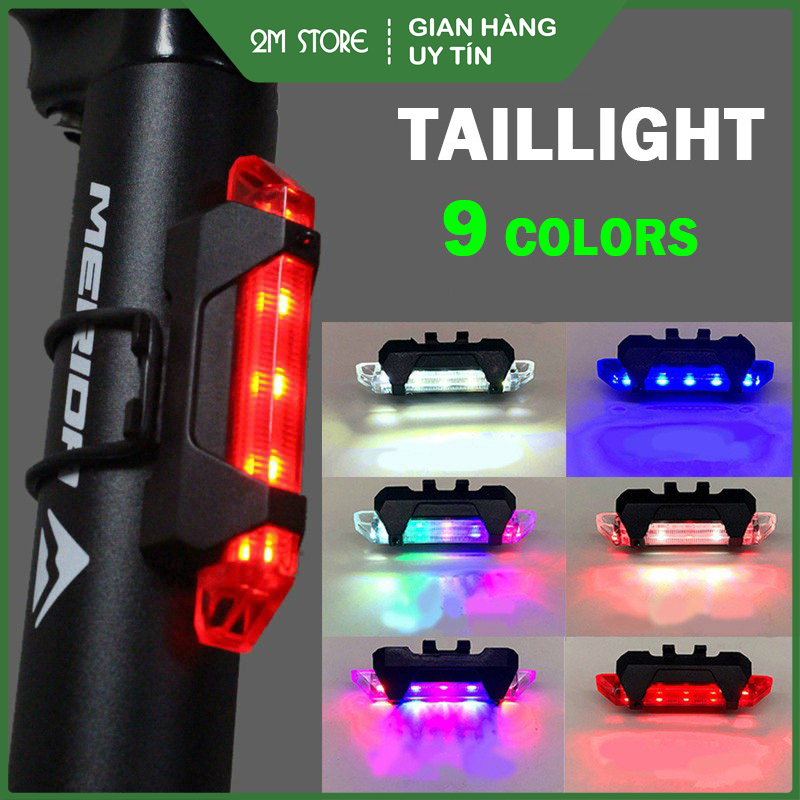 (CHỌN MÀU) Đèn Hậu Xe Đạp 5 LED Sạc USB Gắn Đuôi Xe Siêu Sáng XD03 ...