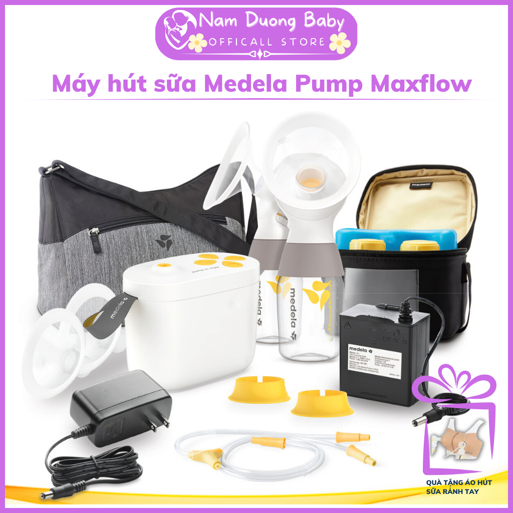 Máy Hút Sữa Medela Pump MaxFlow Bản Full Mới Nguyên Tem máy hút sữa điện đôi Medela chính hãng ...