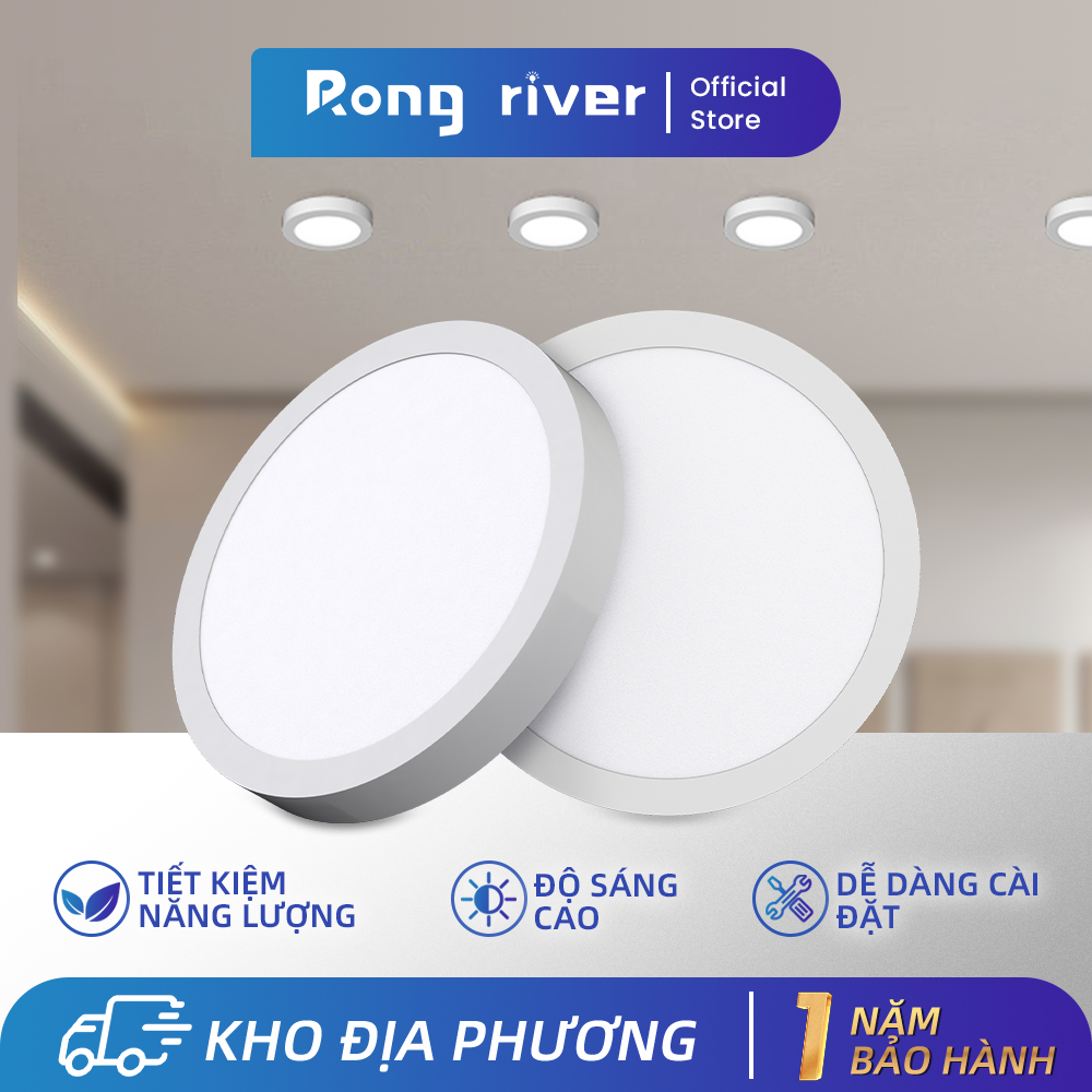 RONG RIVER AC220V đèn led âm trần 6W 12W 18W 24W Hình tròn, màu trắng ...