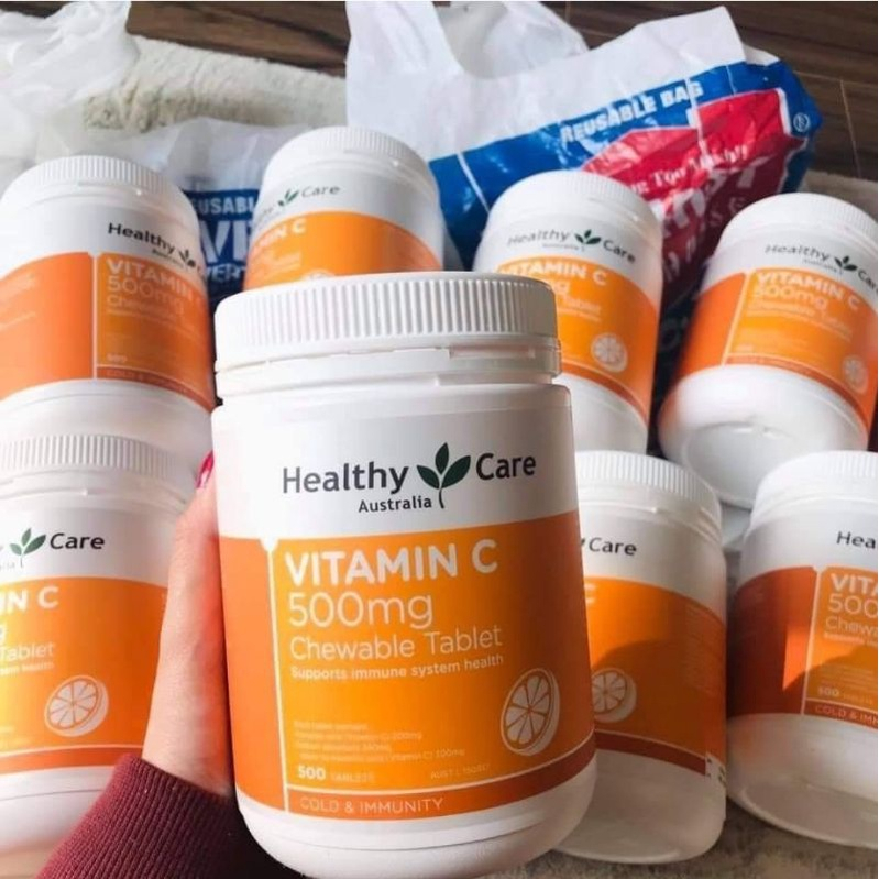 Viên nhai Vitamin C Úc 500v tăng cường đề kháng, đẹp da cho người từ 2 ...