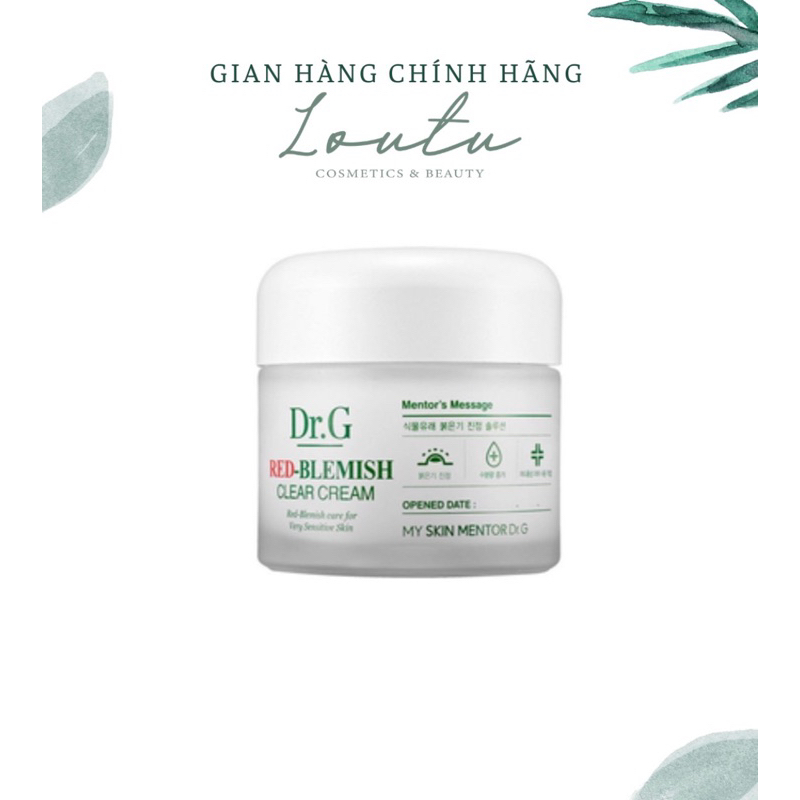 Kem dưỡng Dr.G DrG Red Blemish Clear Cream 70ml | Shopee Việt Nam