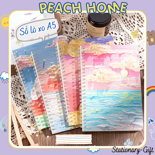 {SALE XUYÊN TẾT} SỔ LÒ XO A5 120 Trang Kẻ Ngang CAPYBARA/MÂY TRỜI cực ...