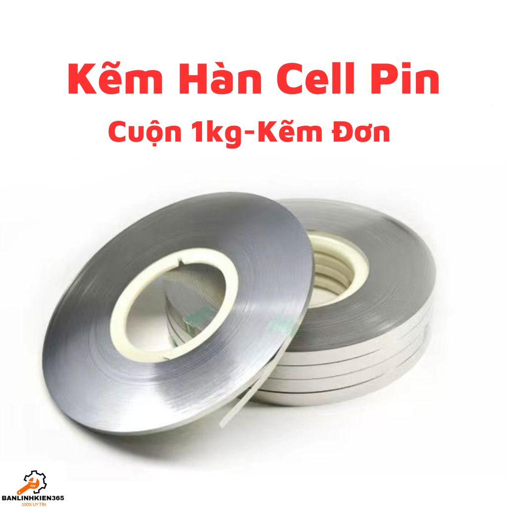 Kẽm Hàn Cell Pin Kẽm Đơn Mạ Niken Cuộn 1Kg Dùng cho pin máy khoan, Xe ...