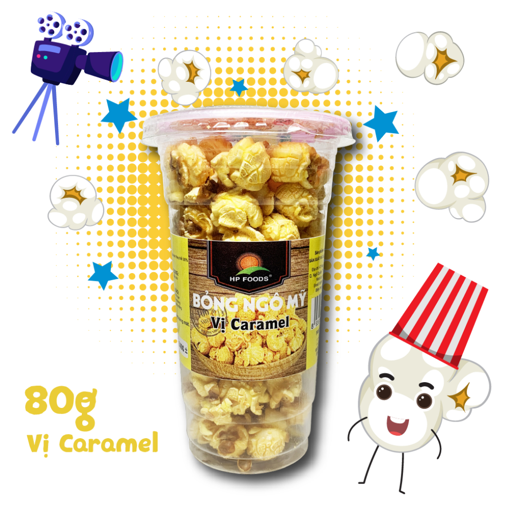 Bỏng ngô (popcorn) Mỹ ăn liền HPFoods vị Caramel hộp nhỏ 80g | Shopee ...