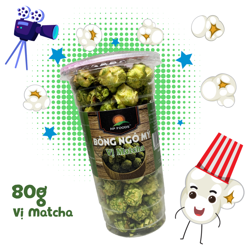 Bỏng ngô (popcorn) Mỹ ăn liền HPFoods vị matcha hộp nhỏ 80g | Shopee ...
