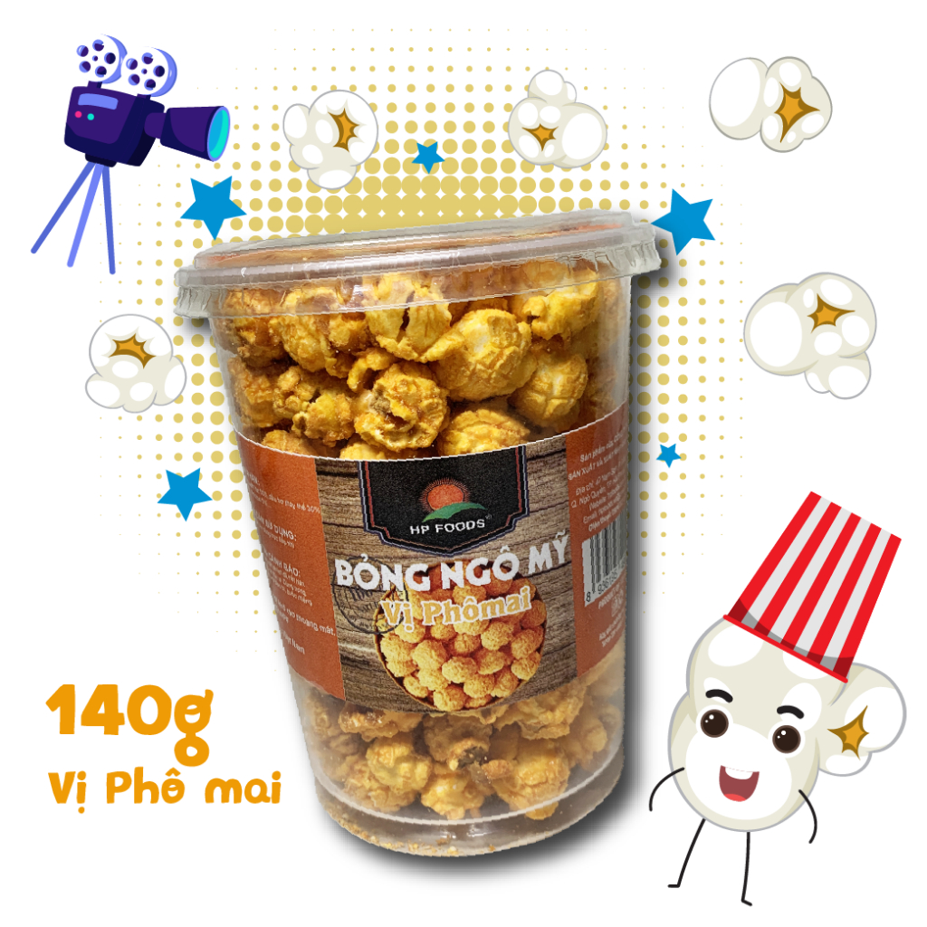 Bỏng ngô (popcorn) Mỹ ăn liền HPFoods vị Phô mai hộp lớn 140g | Shopee ...