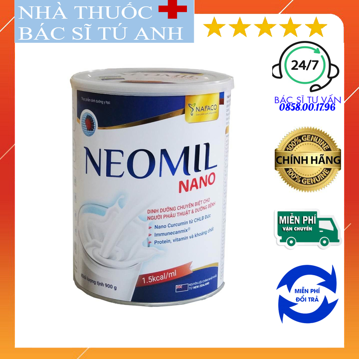 Sữa bột Neomil Nano 900g - Dinh dưỡng chuyên biệt cho người phẫu thuật và dưỡng bệnh | Shopee ...