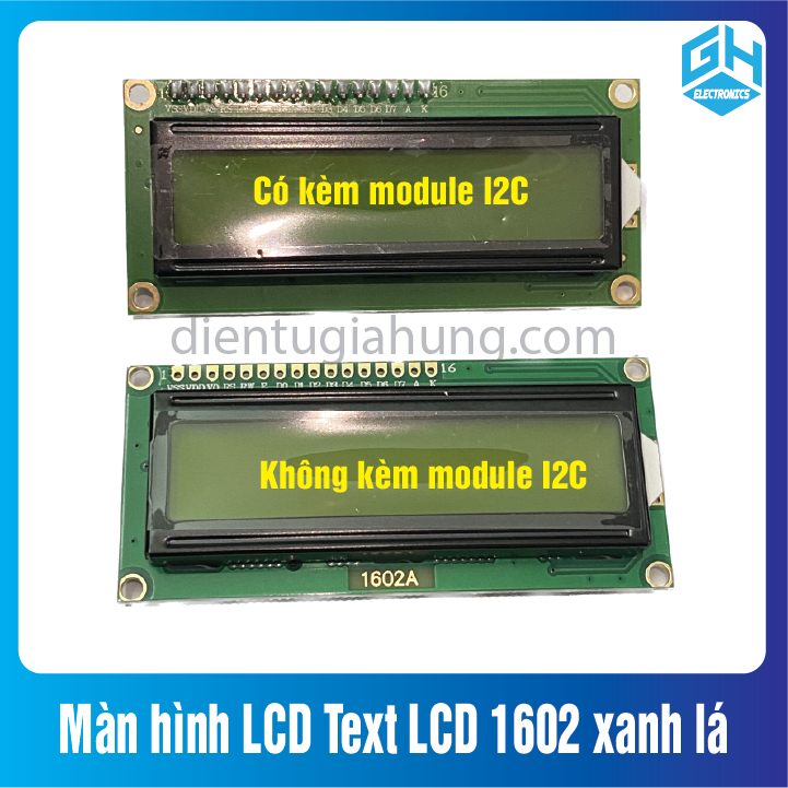[1602] 1 Cái Màn hình LCD Text LCD 1602 xanh lá(80 x 36 x 12.5mm) | Shopee Việt Nam