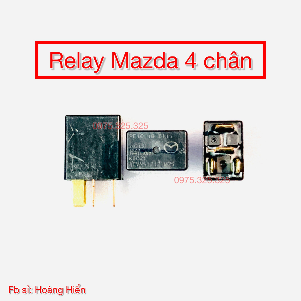 Relay 4 chân Mazda cao - đen, chất lượng tương tự Nais Bosch Mitsuba ...