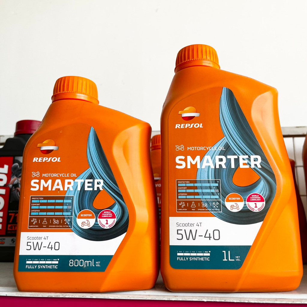 Nhớt Repsol Smarter 5w40 0.8L/1L Cho Xe Tay Ga Full Tổng Hợp Kèm Nhớt ...