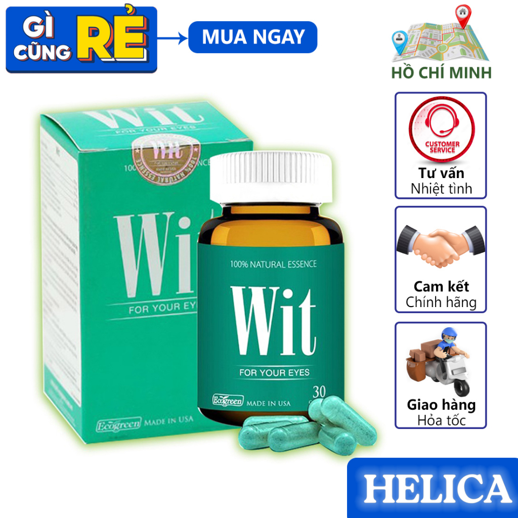 Viên uống Wit bổ mắt chống mờ mắt omega 3 sáng mắt kẽm dha vitamin c ...