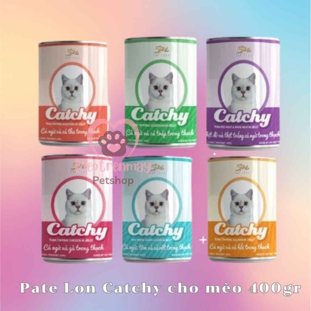 [HCM] Pate lon CATCHY thơm ngon dành cho mèo mọi lứa tuổi - lon 400gr ...