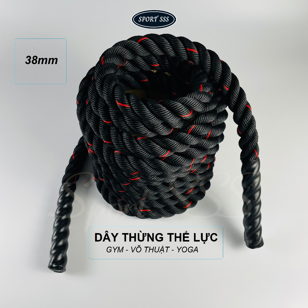 Dây thừng thể lực - GYM - YOGA -Võ thuật - Cardio - 9m -12m - 15m- Ø ...
