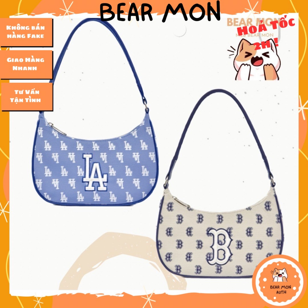 Túi MLB Monogram Jacquard Shoulder hobo Bag Boston Red Sox 3Abqs012N ...
