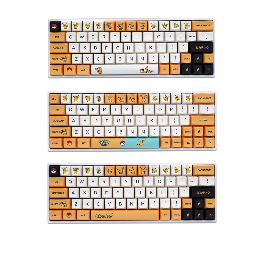 Keycap PBT XDA Commando, Pikachu nút bàn phím cơ phù hợp nhiều layout ...