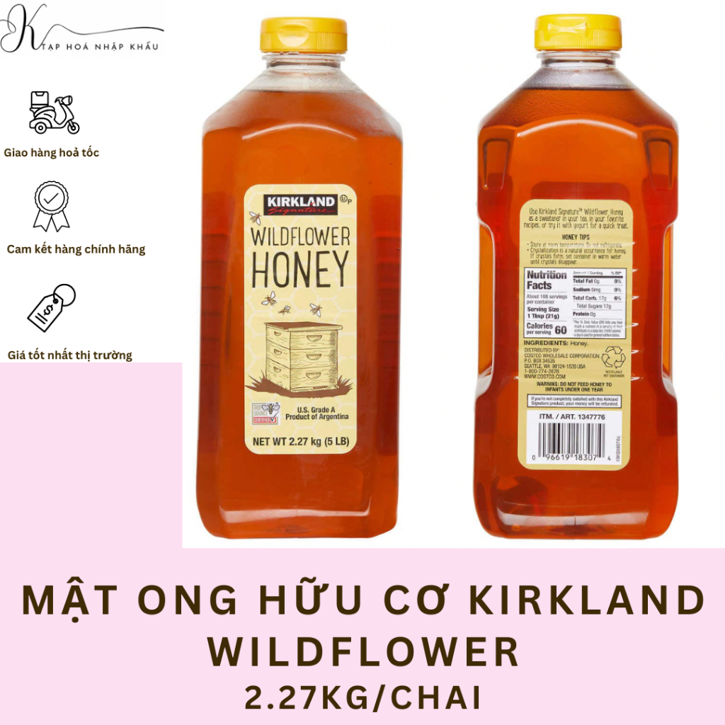 [DATE 2026] MẬT ONG NGUYÊN CHẤT KIRKLAND WILDFLOWER NHẬP MỸ 2.27KG ...