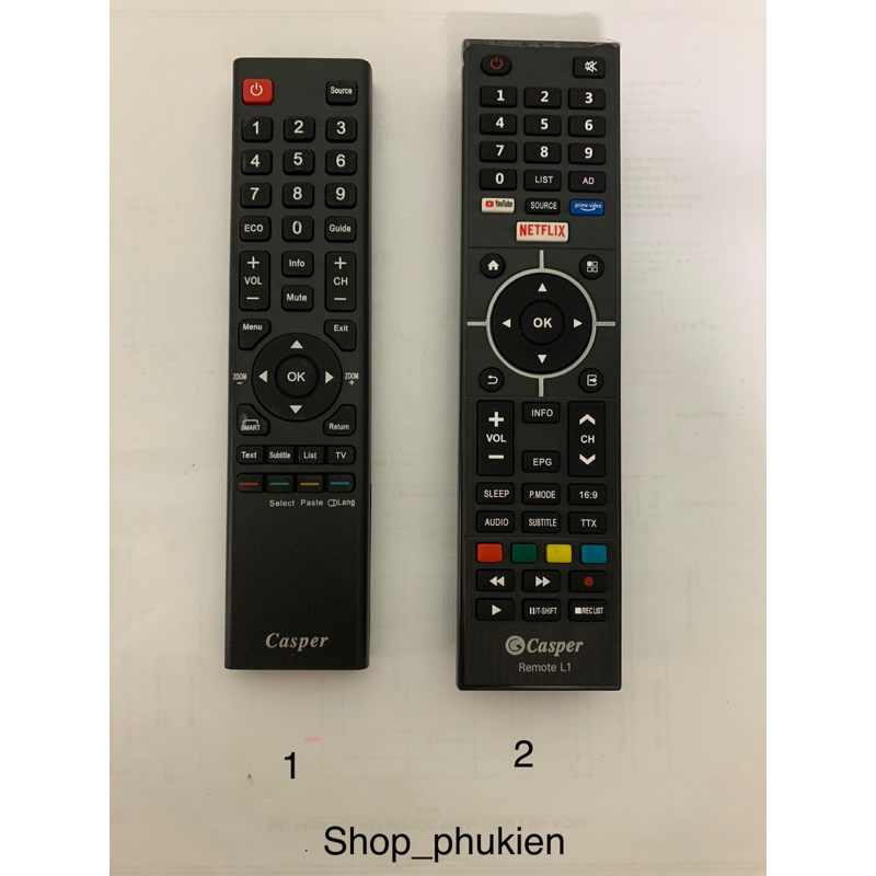 Remote điều khiển tivi led Casper (2 mẫu) | Shopee Việt Nam