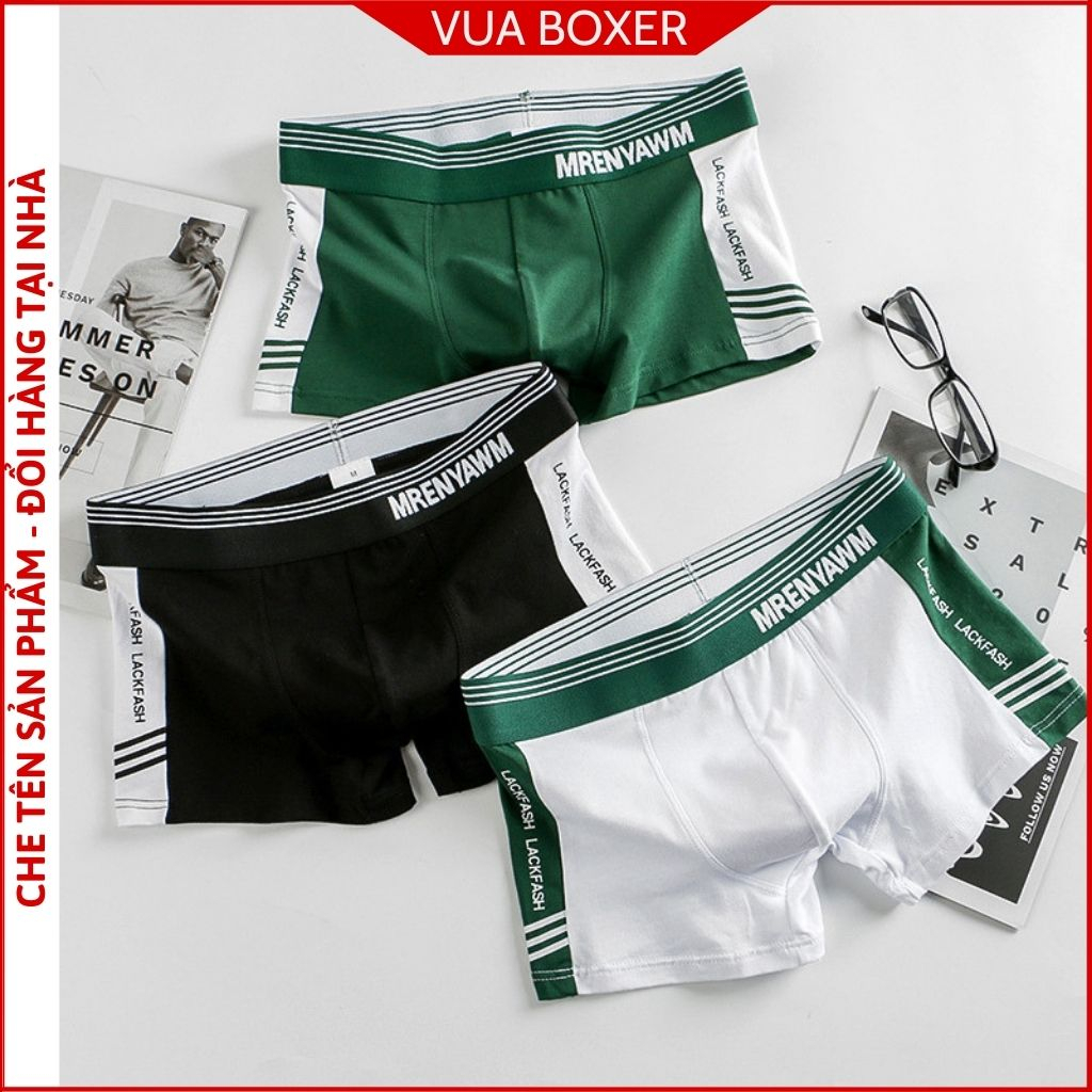 Quần sịp nam boxer cao cấp quần sịp đùi nam vải cotton co dãn thấm hút ...