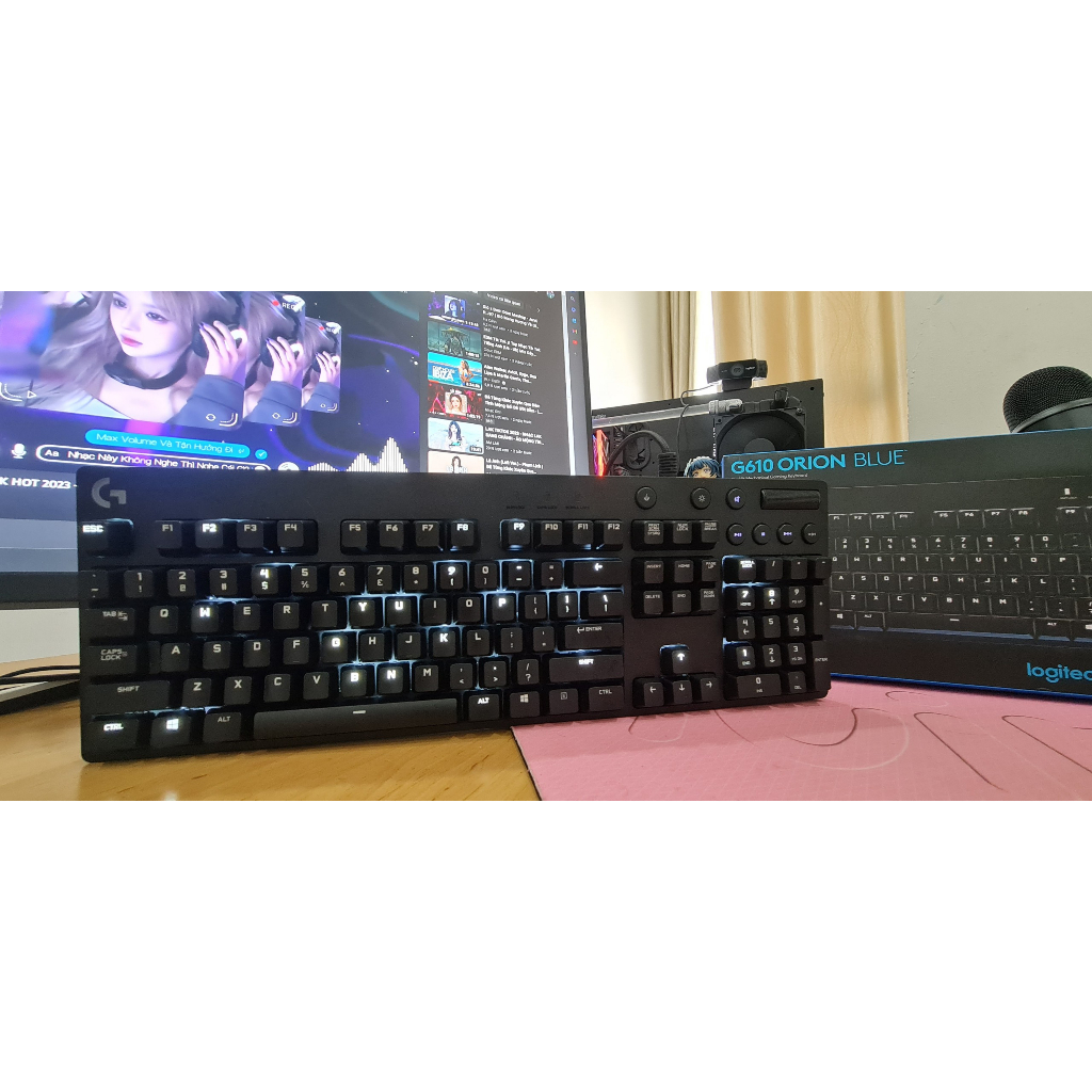 Bàn phím cơ Logitech G610 Orion Blue (USB/Led trắng/Cherry Blue switch ...