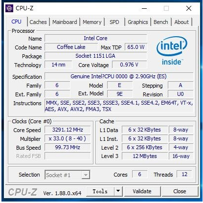 CPU I5 8500T I5 9500T I5 8500 I7 8700T ES/I7 8700 ES 6X12 CORE GEN 8 ...