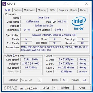 CPU I7 8700T ES/I7 8700 ES 6X12 CORE GEN 8 SOCKET 1151V2 QN8J/QN8H ...