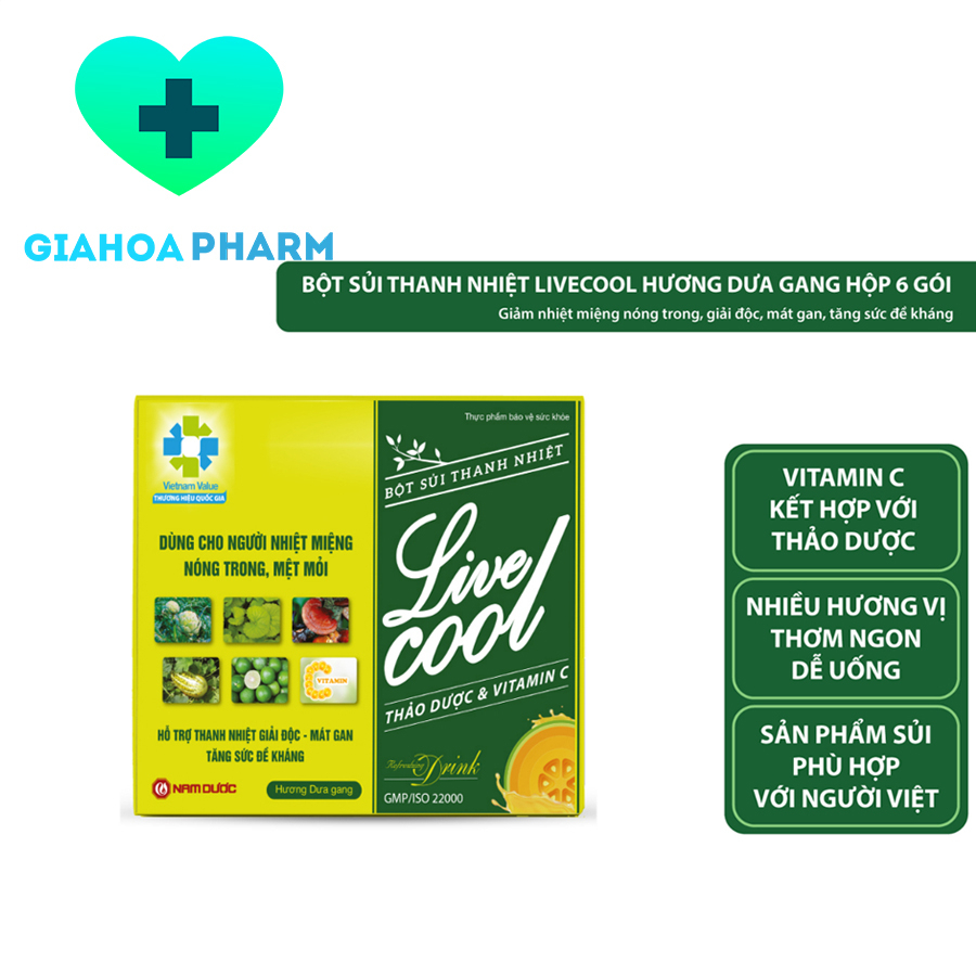 Bột sủi thanh nhiệt Livecool (Nam Dược) giải độc, mát gan, tăng đề ...
